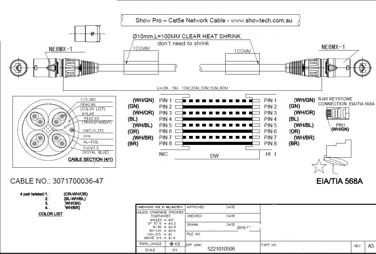 ShowPro Ethernet Cat5e cable – Show Technology Australia
