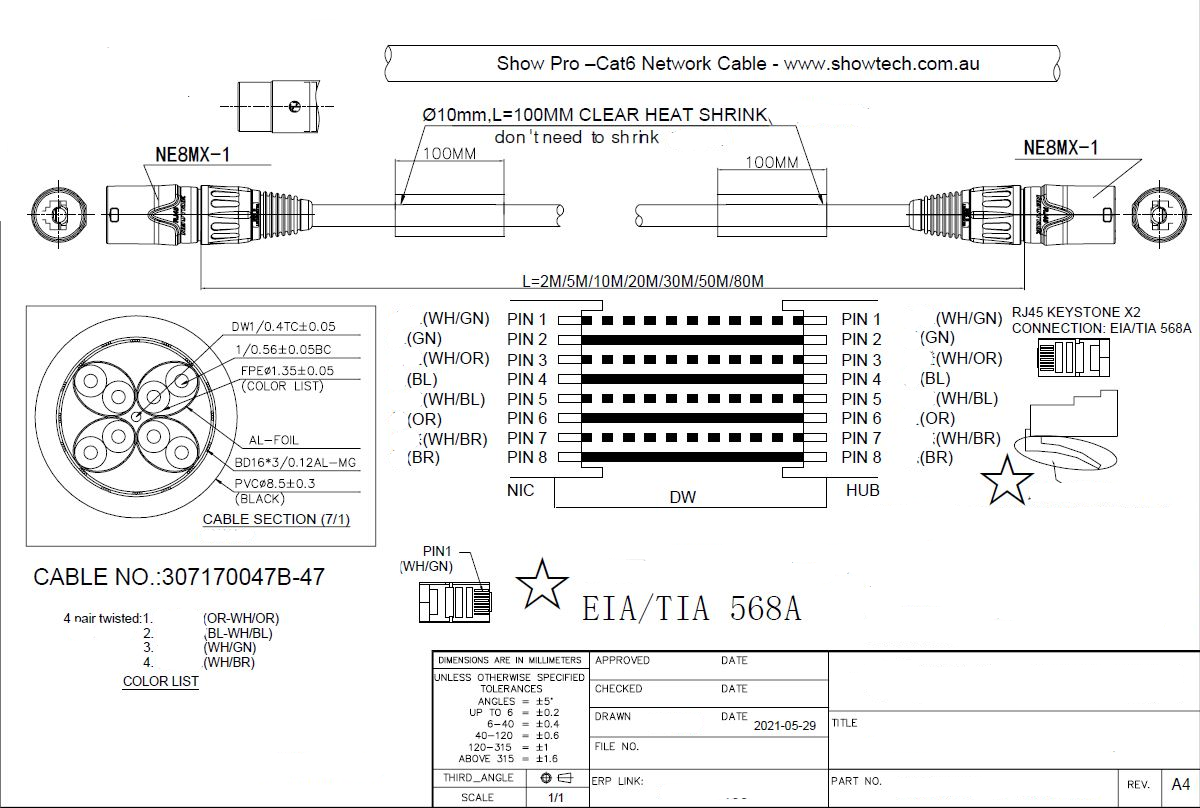 Showpro Ethernet Cat6e Cable – Show Technology Australia